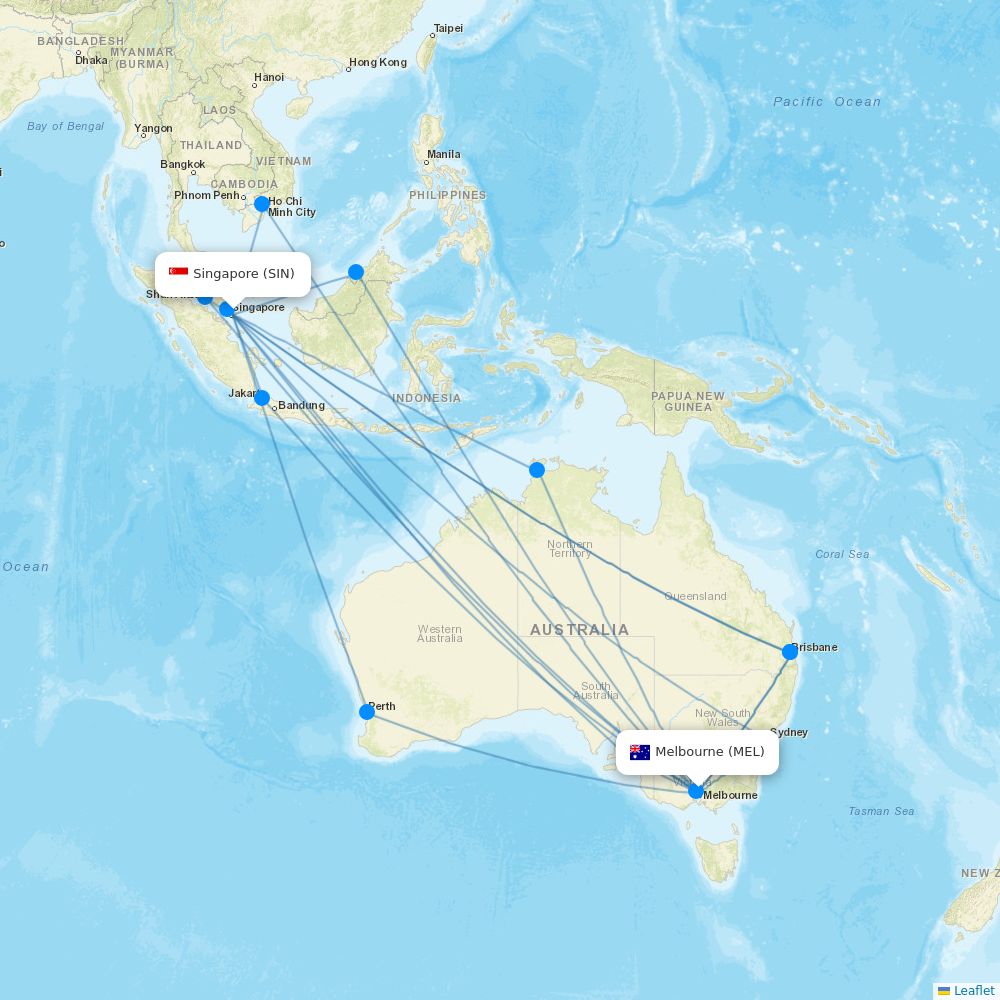 Singapore Airlines routes 2025 – map with all flights - Flight Routes