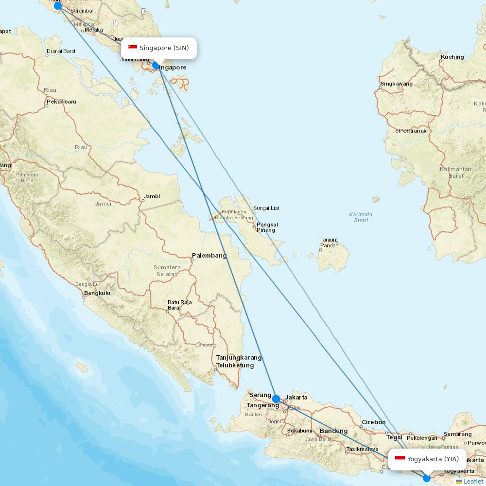 Scoot airline routes (TR) 2025, map - Flight Routes