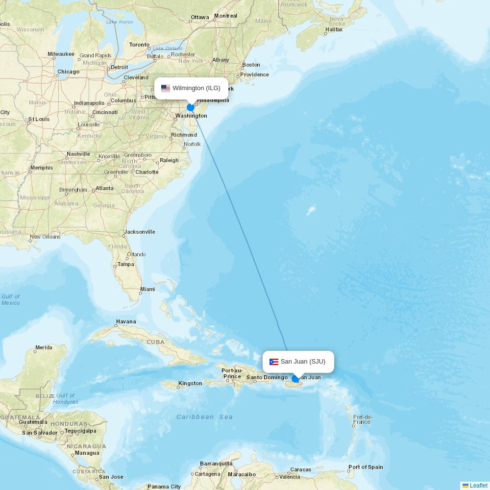 Avelo Airlines routes (XP) 2025, map - Flight Routes
