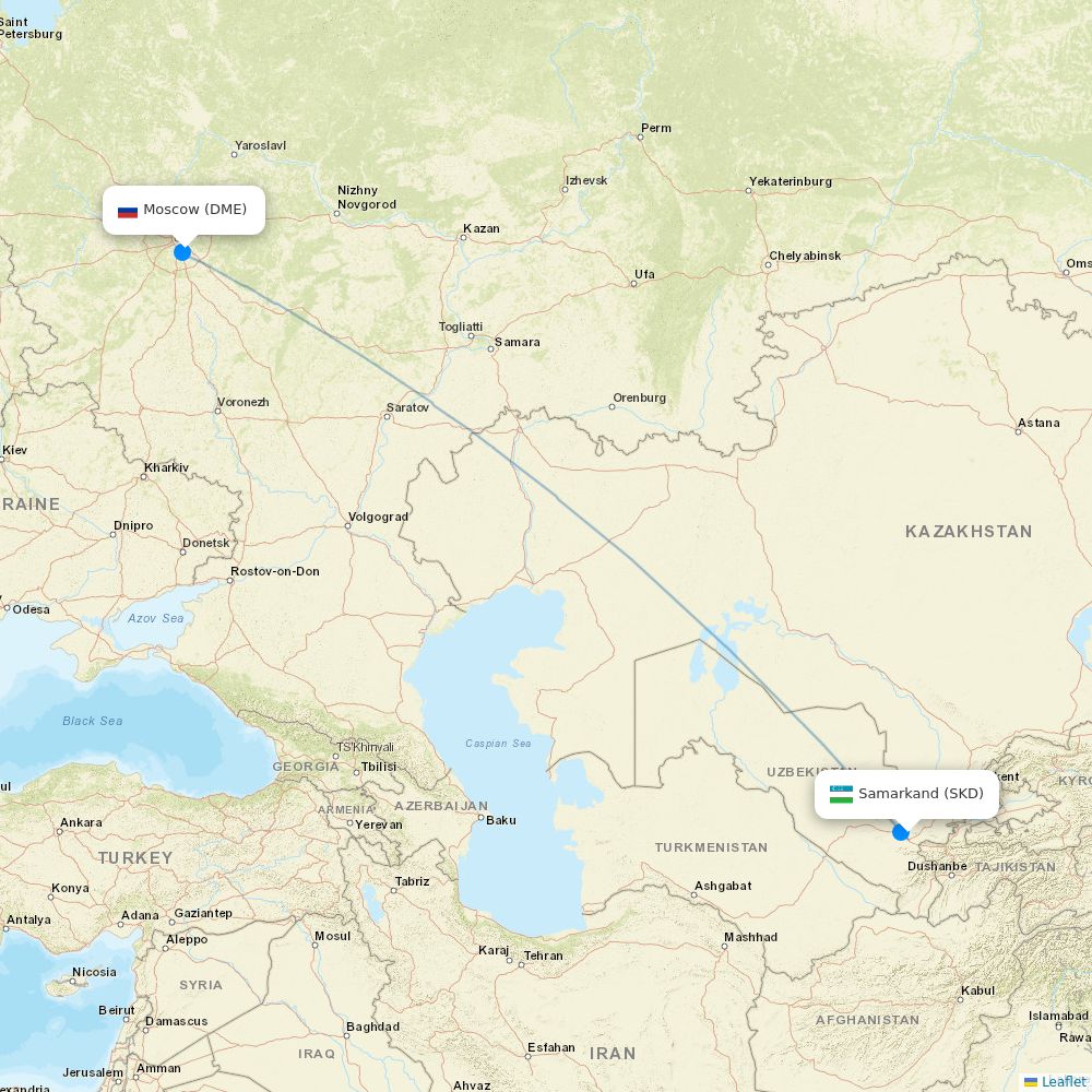 Centrum Air airline routes (C6) 2026, map - Flight Routes