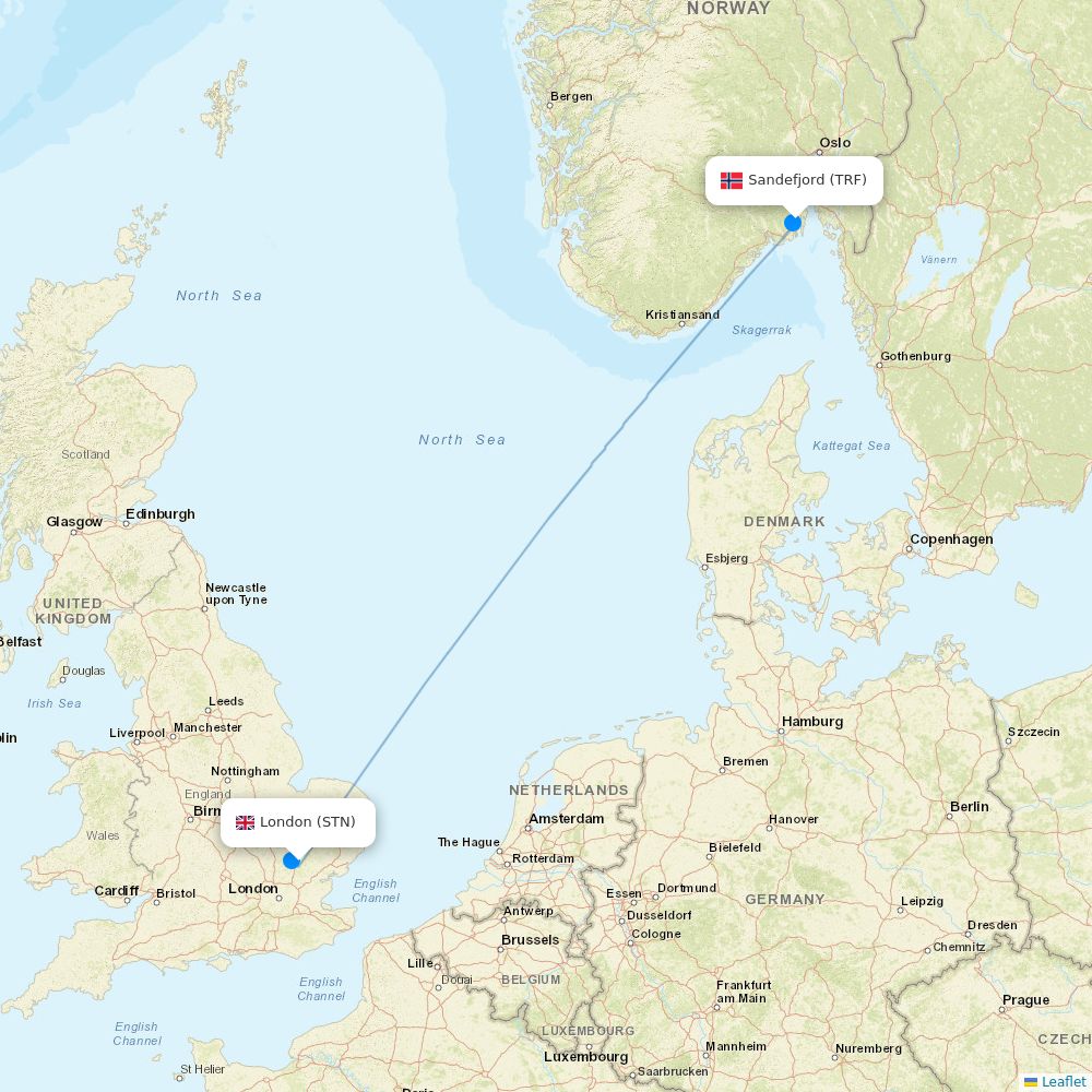 Ryanair UK airline routes (RK) 2025, map - Flight Routes