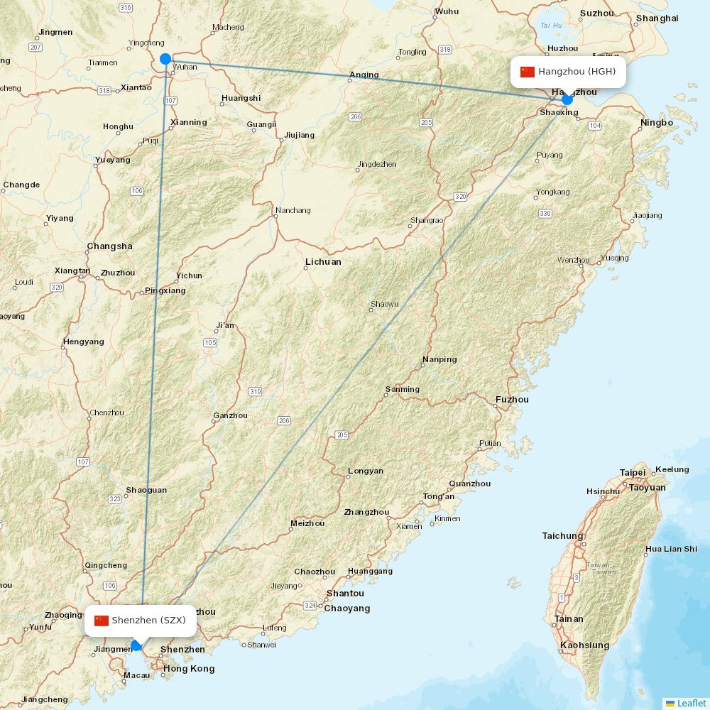 Shenzhen Airlines routes 2025 – map with all flights - Flight Routes