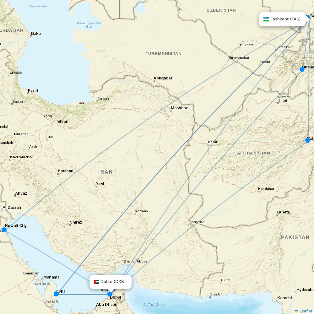 Flydubai routes 2026 – interactive map with all flights - Flight Routes