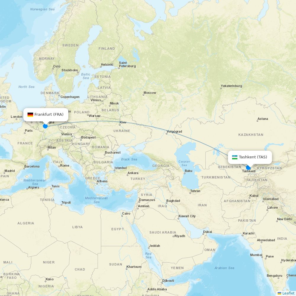 Centrum Air airline routes (C6) 2026, map - Flight Routes