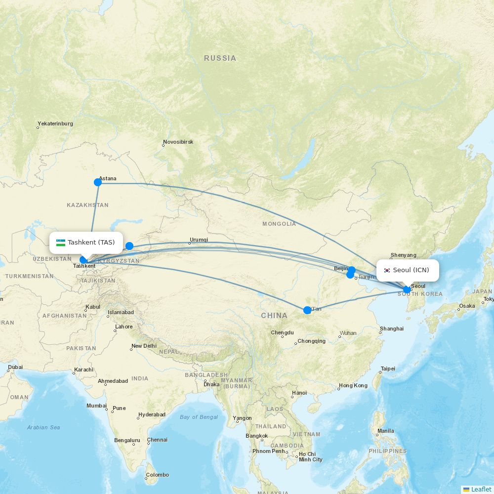 Centrum Air airline routes (C6) 2026, map - Flight Routes