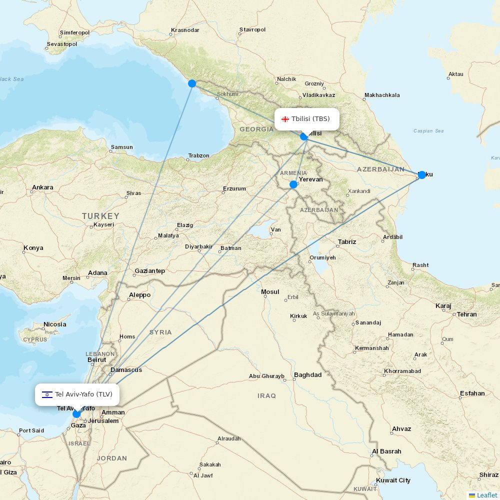 El Al airline routes (LY) 2025, map - Flight Routes