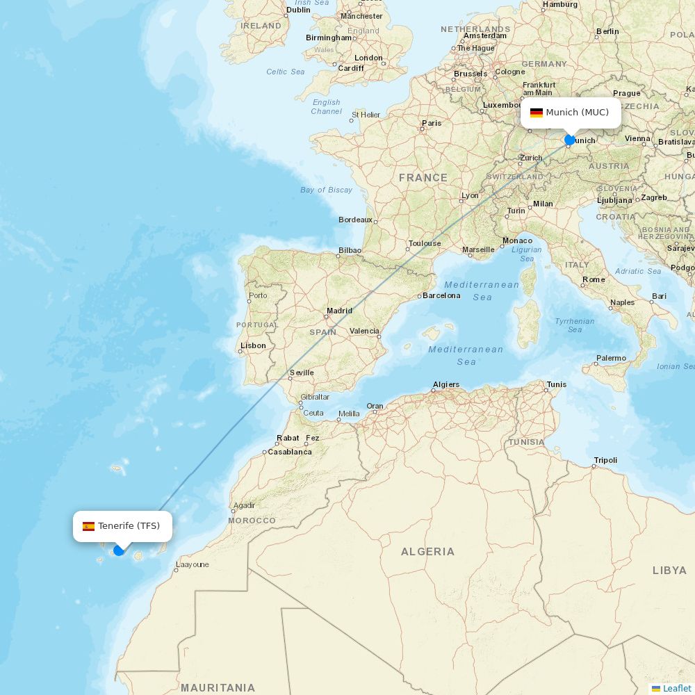 Discover Airlines routes (4Y) 2025, map - Flight Routes