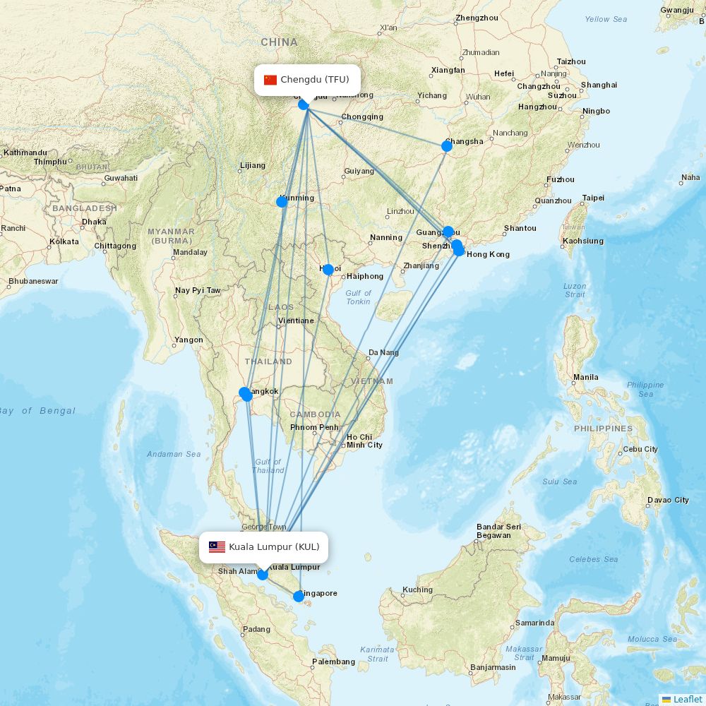 AirAsia X routes 2026 – map with all flights - Flight Routes