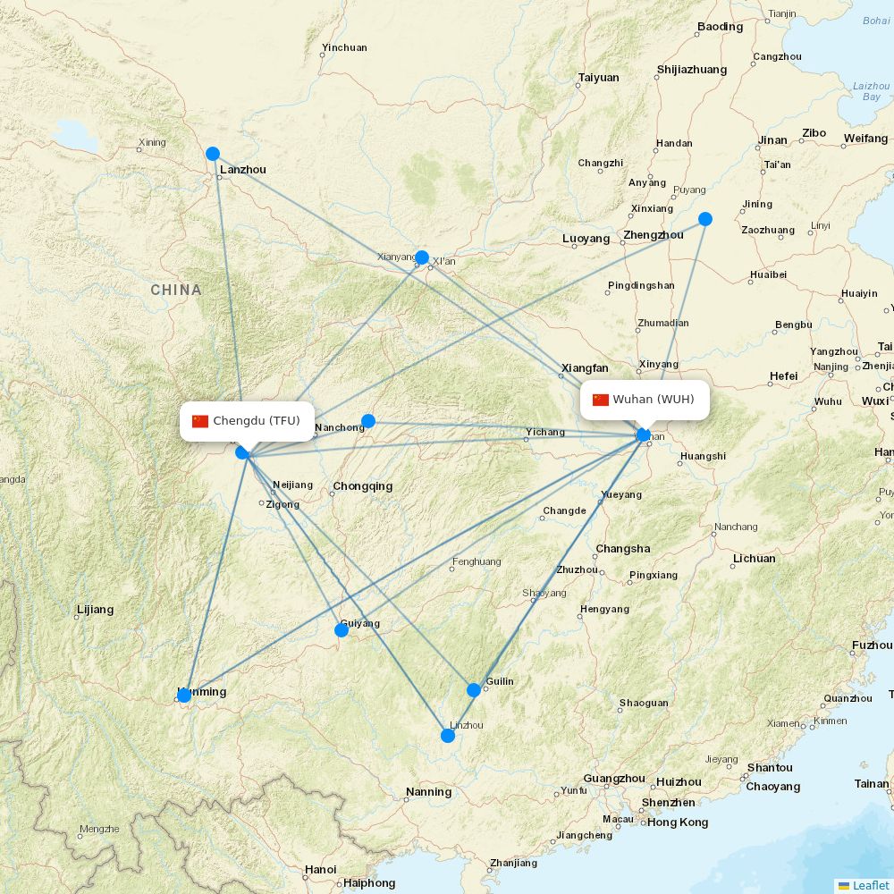 China Eastern Airlines routes 2025 – map with all flights - Flight Routes