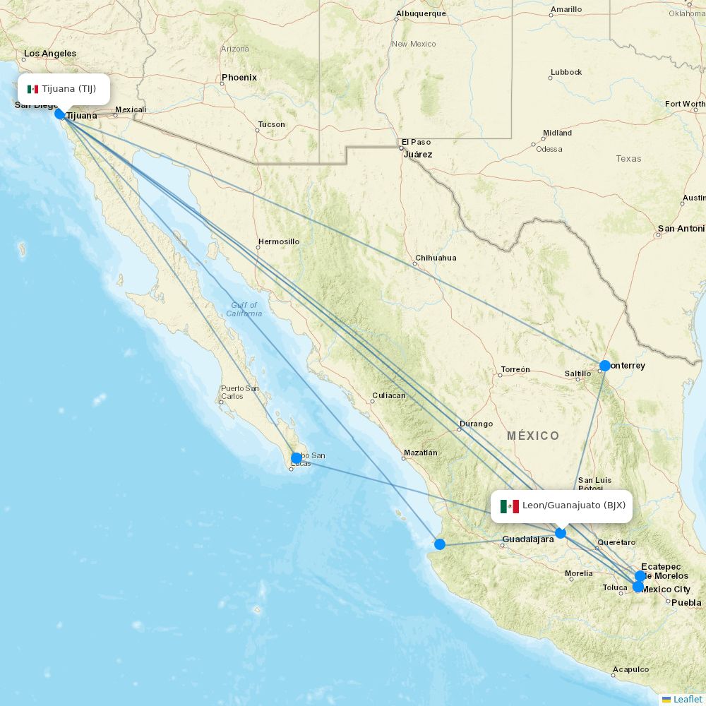 Volaris routes 2025 – interactive map with all flights - Flight Routes