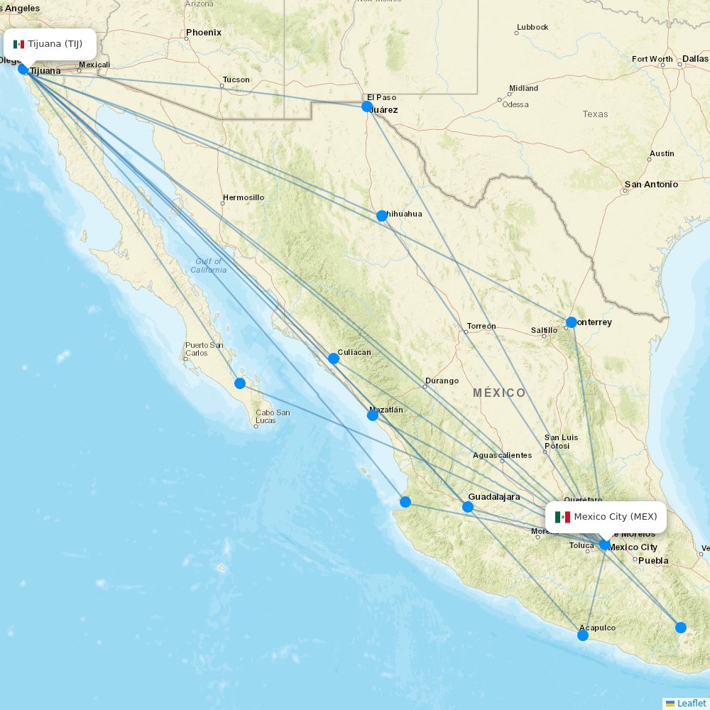 Viva Aerobus routes 2025 – map with all flights - Flight Routes