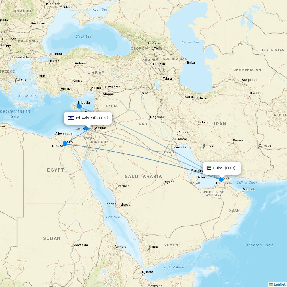 Flydubai routes 2025 – interactive map with all flights - Flight Routes