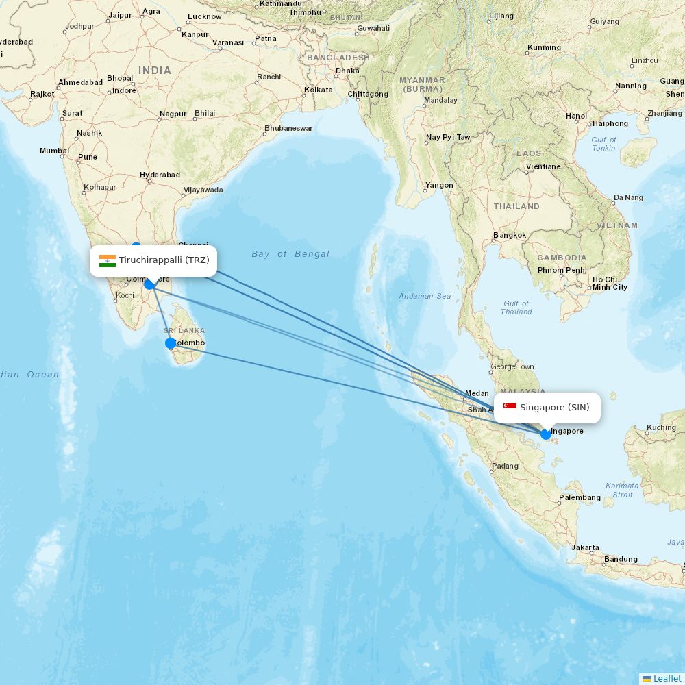 Scoot airline routes (TR) 2026, map - Flight Routes