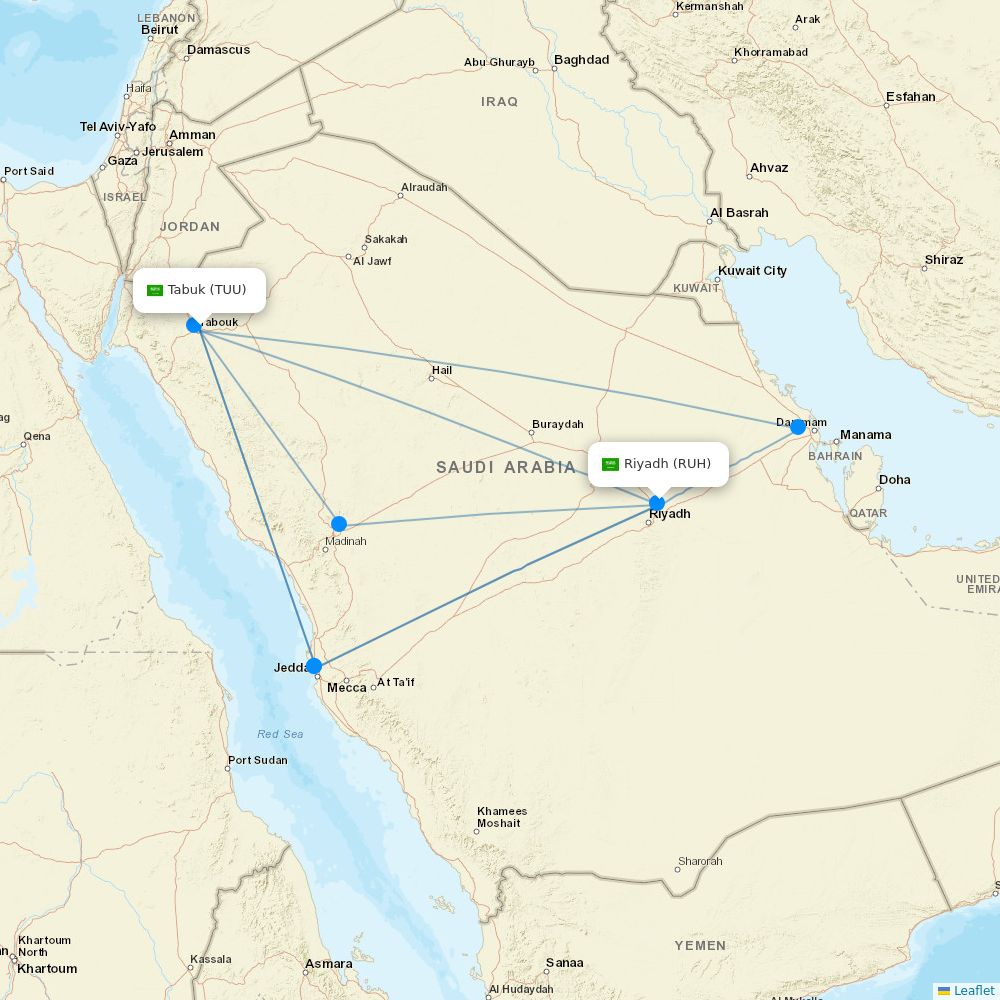 Saudia routes 2025 – interactive map with all flights - Flight Routes