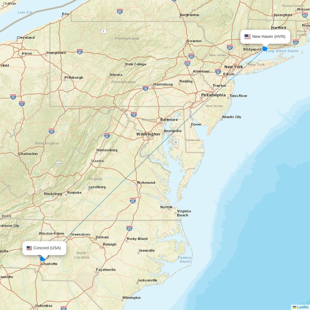 Avelo Airlines routes (XP) 2025, map - Flight Routes