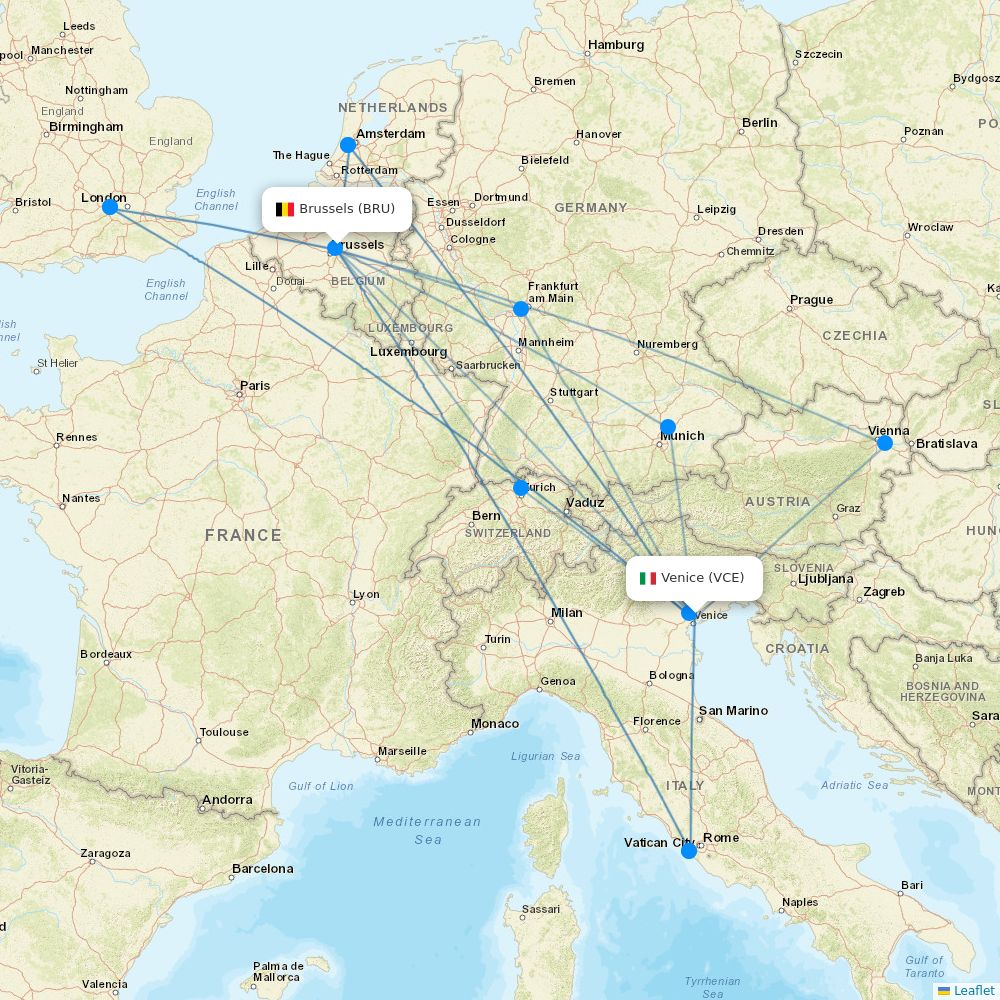 Brussels Airlines routes 2025 – map with all flights - Flight Routes