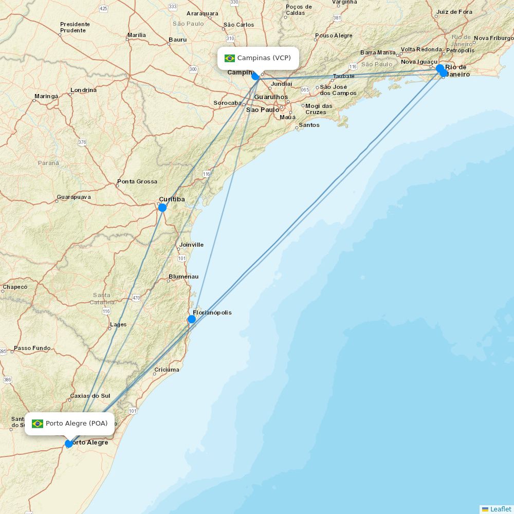 Azul routes 2025 – interactive map with all flights - Flight Routes