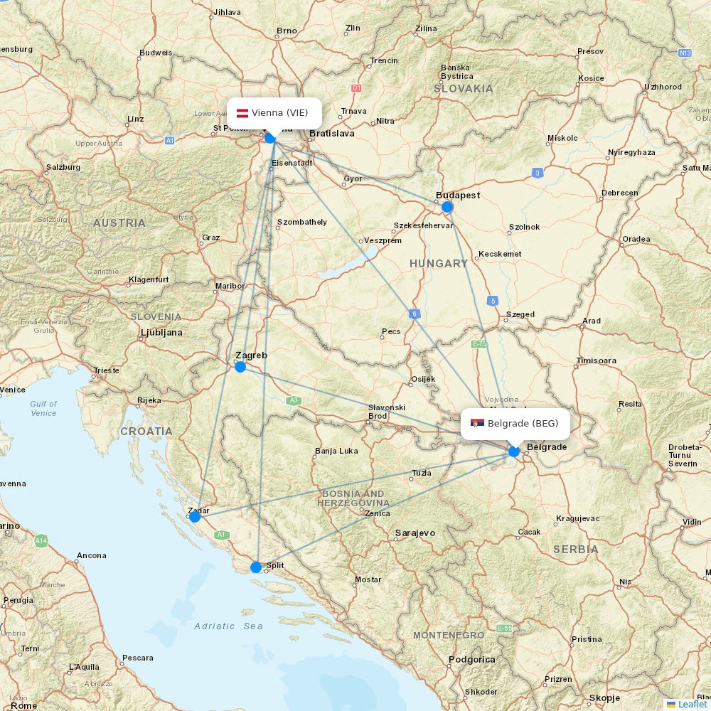 Austrian Airlines routes 2026 – map with all flights - Flight Routes