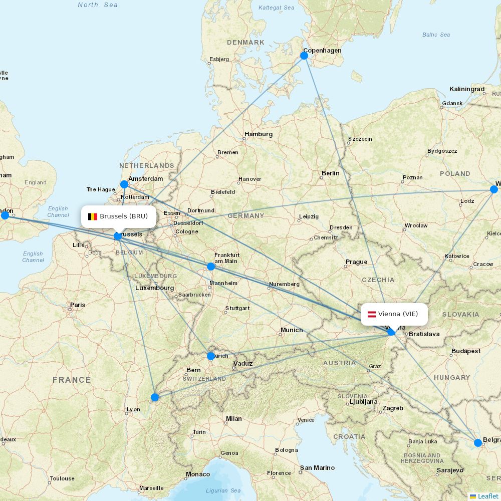 Brussels Airlines routes 2026 – map with all flights - Flight Routes