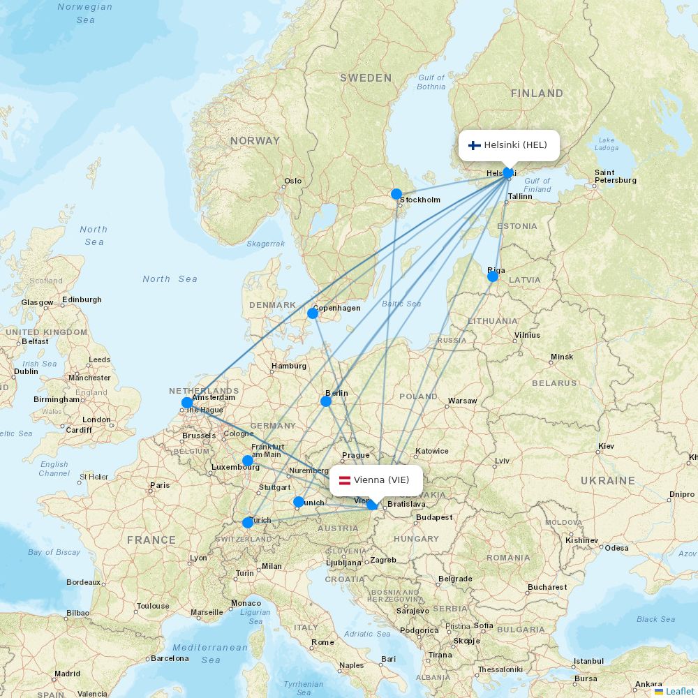 Finnair routes 2026 – interactive map with all flights - Flight Routes