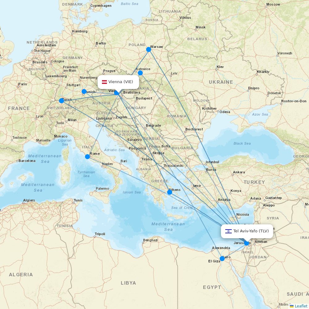 Austrian Airlines routes 2026 – map with all flights - Flight Routes