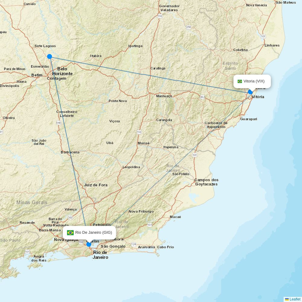 Gol routes 2026 – interactive map with all flights - Flight Routes