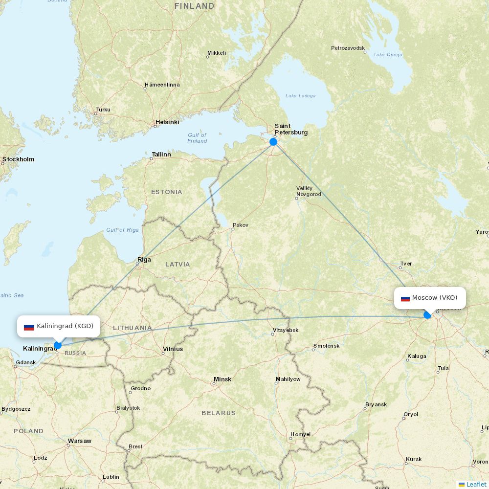 Pobeda routes 2025 – interactive map with all flights - Flight Routes