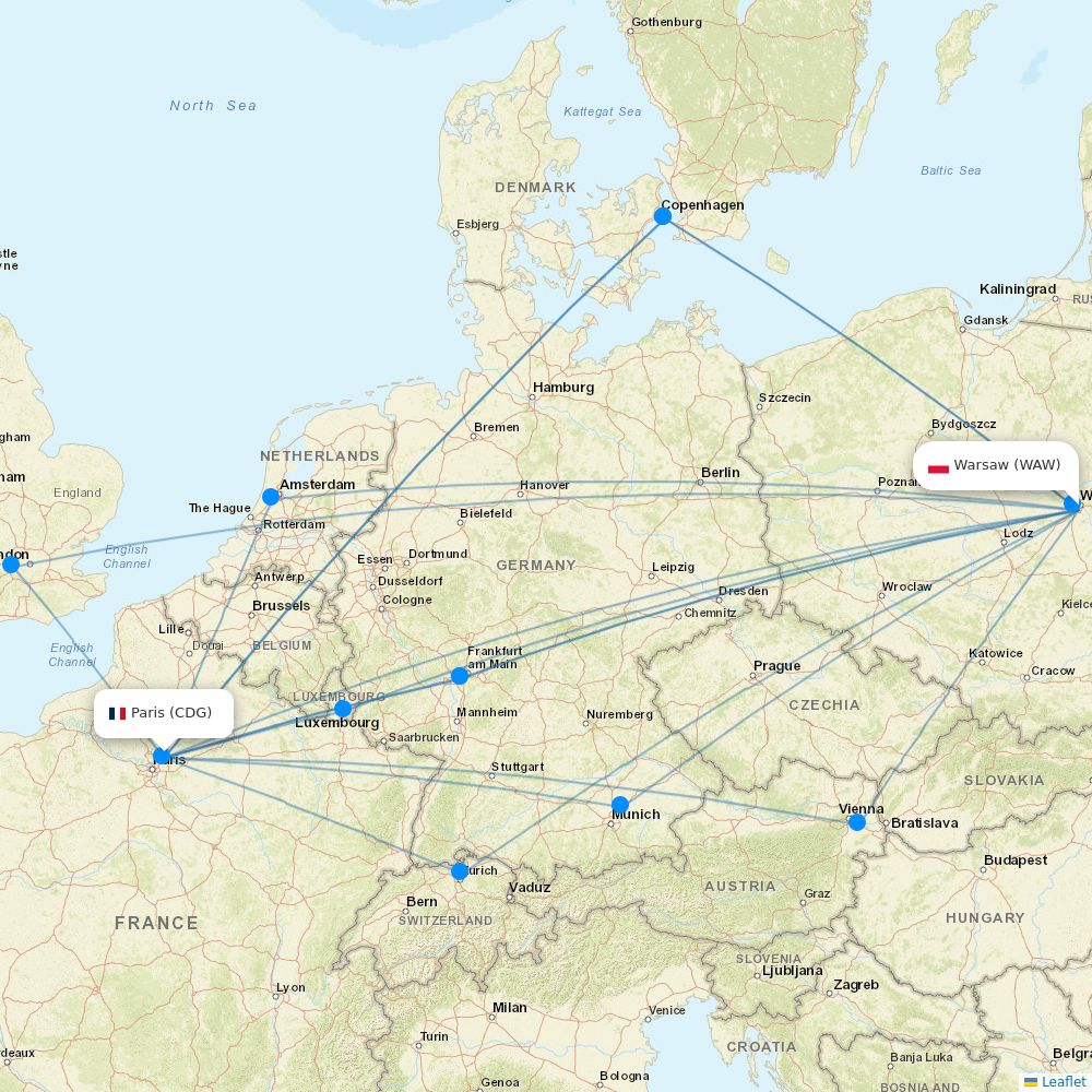 LOT Polish Airlines routes 2025 – map with all flights - Flight Routes