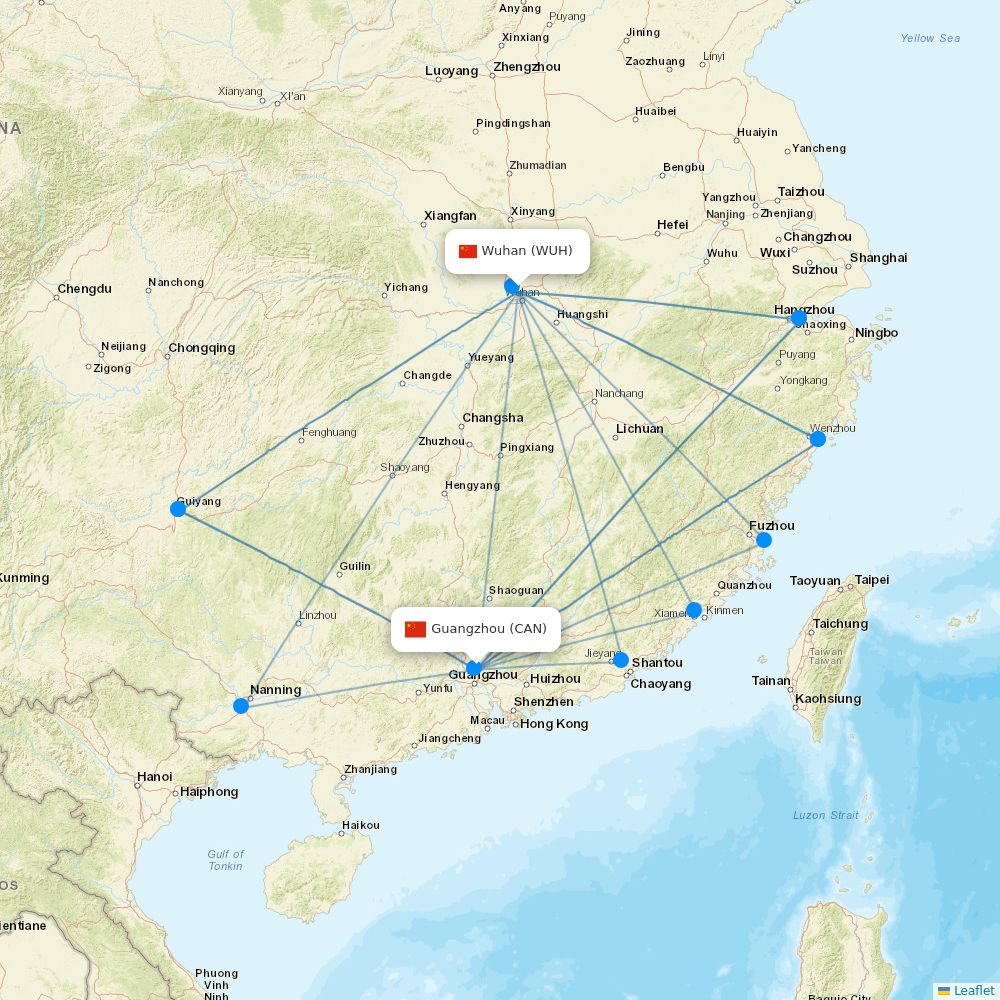 China Southern Airlines routes 2025 – map with all flights - Flight Routes