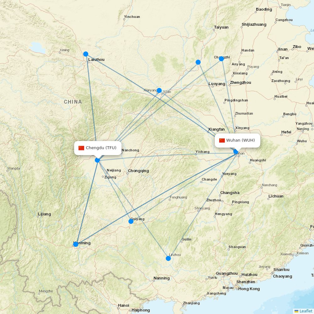 China Eastern Airlines routes 2025 – map with all flights - Flight Routes