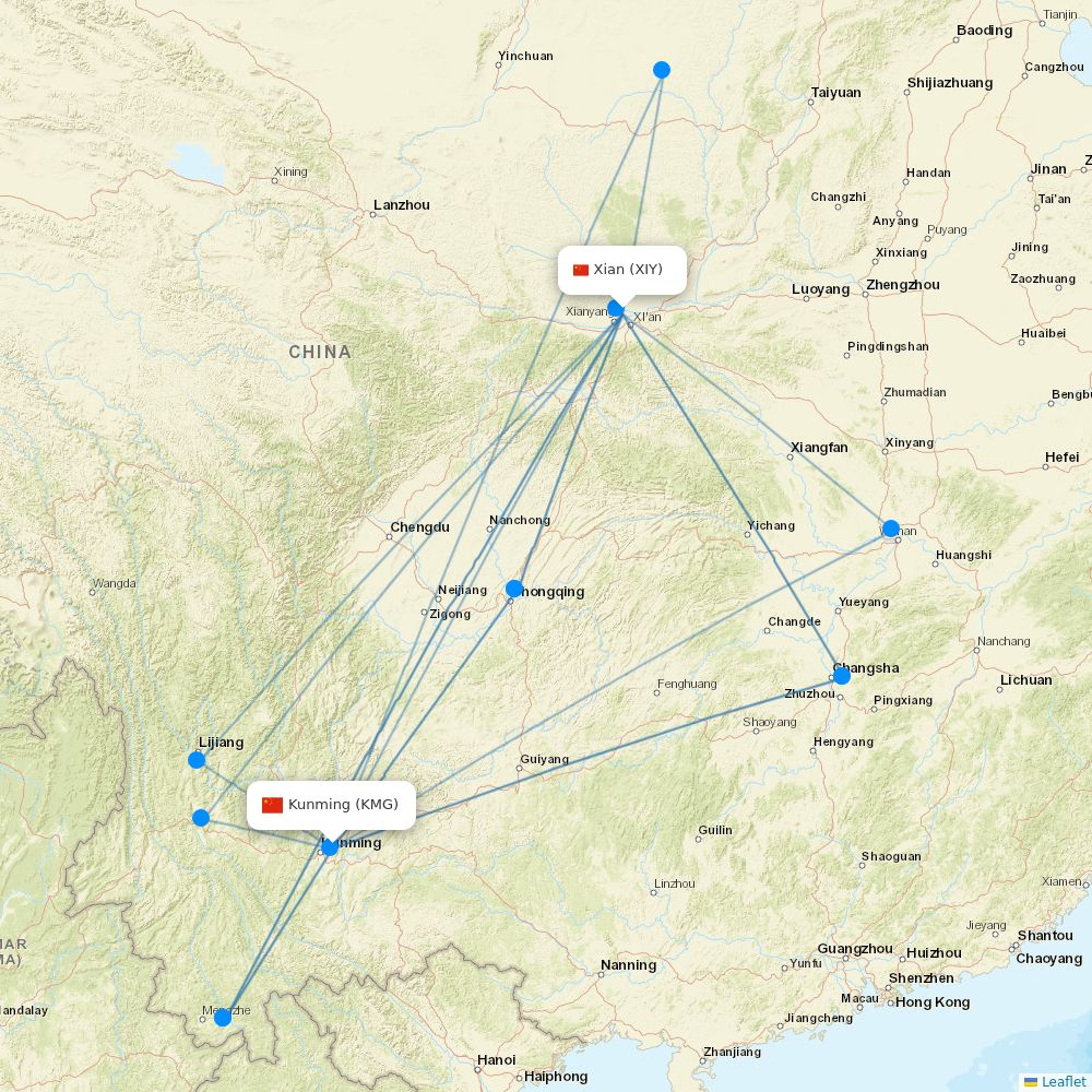 China Eastern Airlines routes 2025 – map with all flights - Flight Routes