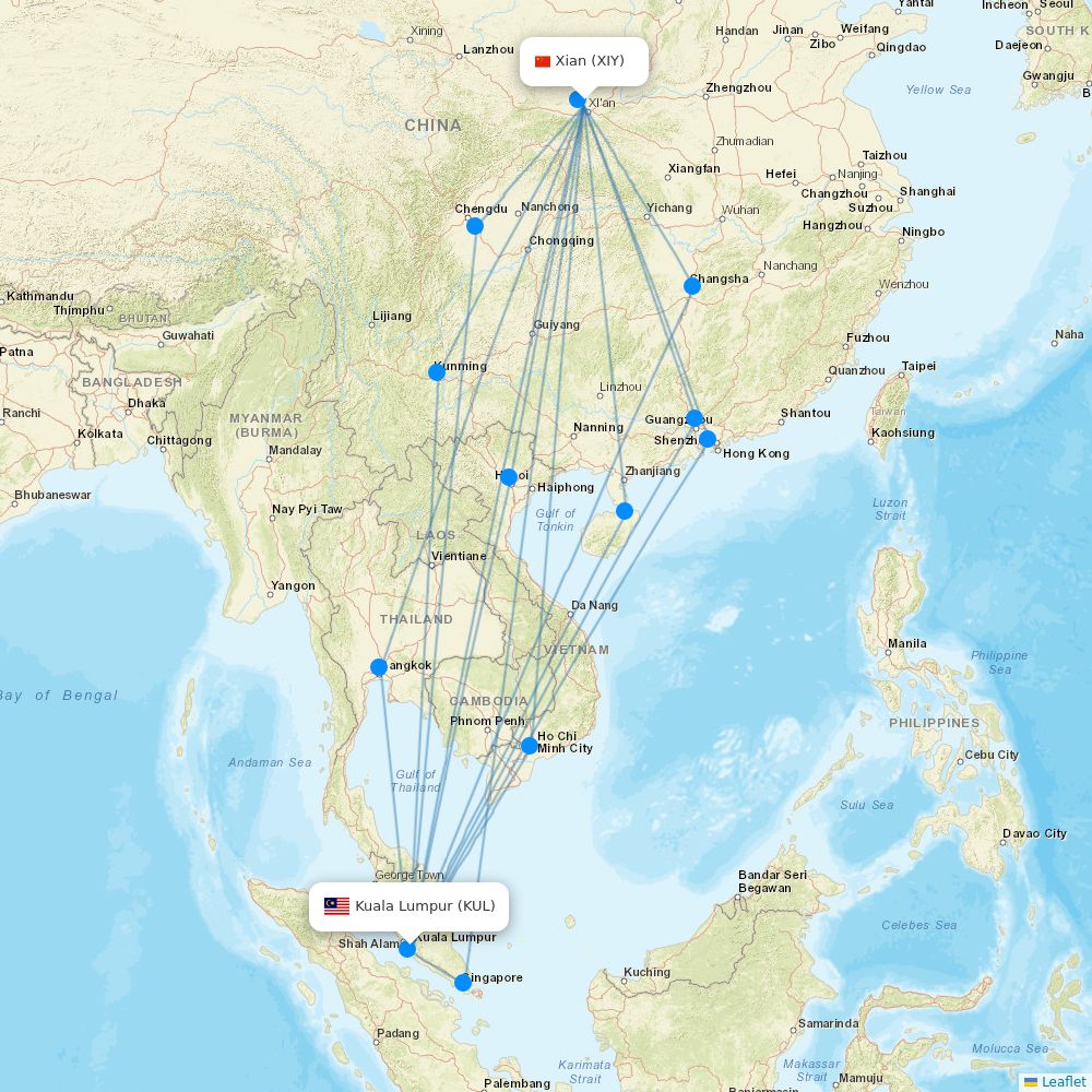 AirAsia X routes 2025 – map with all flights - Flight Routes