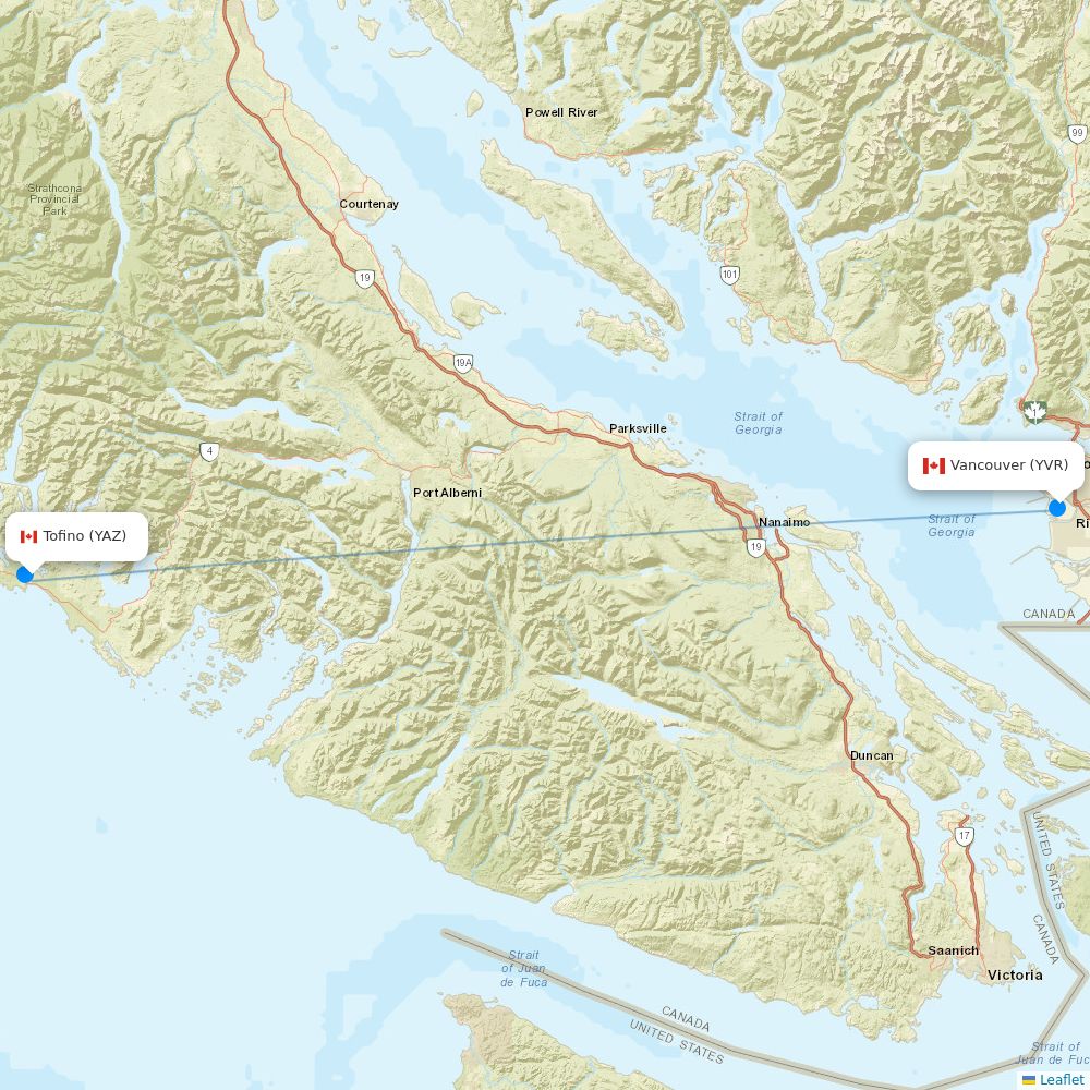 Harbour Air routes 2026 – interactive map with all flights - Flight Routes
