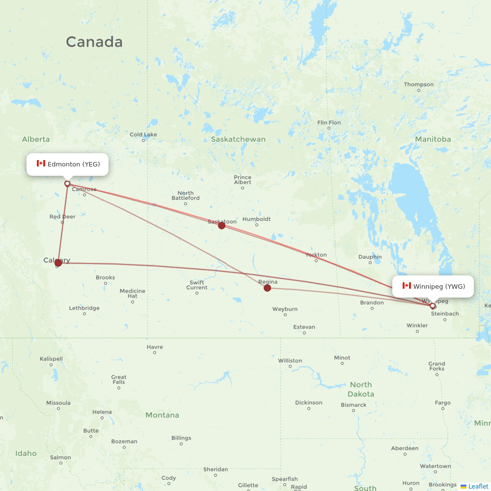 WestJet Airlines routes 2025 – map with all flights - Flight Routes