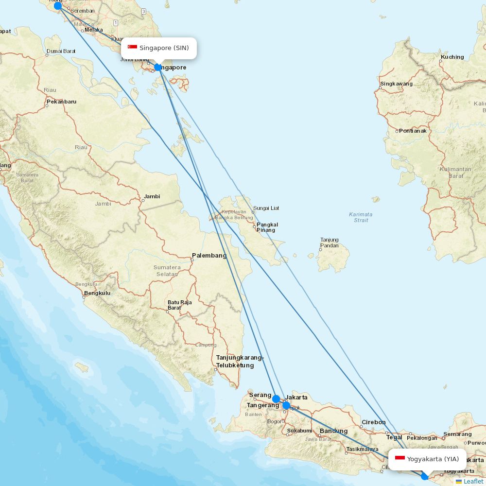 Scoot airline routes (TR) 2026, map - Flight Routes