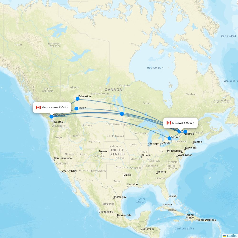 Porter Airlines routes 2025 – map with all flights - Flight Routes