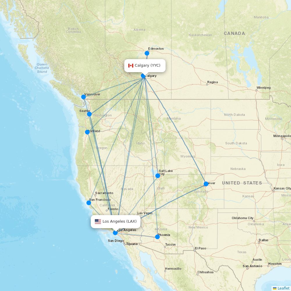 WestJet Airlines routes 2025 – map with all flights - Flight Routes