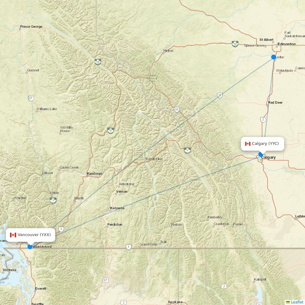 WestJet Airlines routes 2025 – map with all flights - Flight Routes