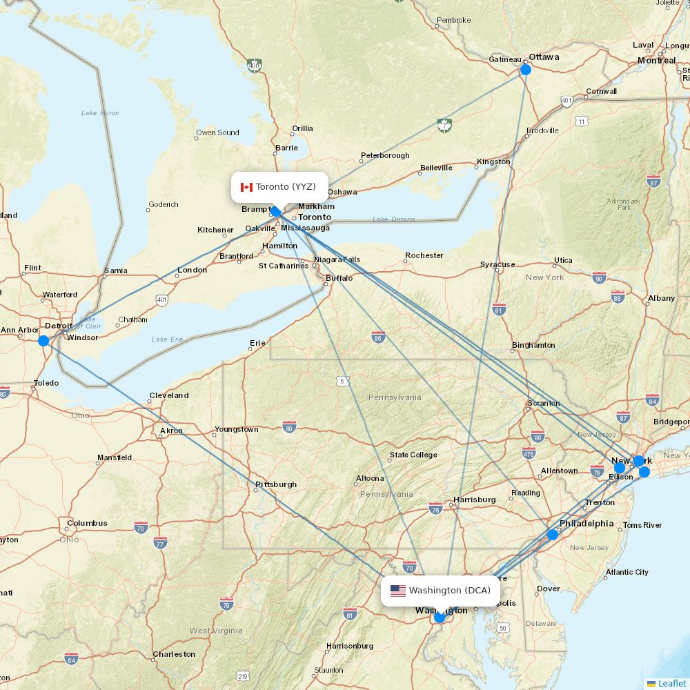Air Canada routes 2025 – interactive map with all flights - Flight Routes