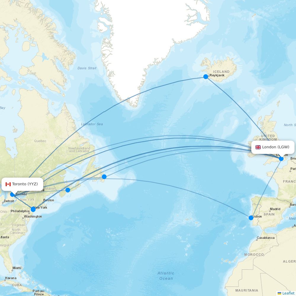 Air Transat routes 2026 – interactive map with all flights - Flight Routes