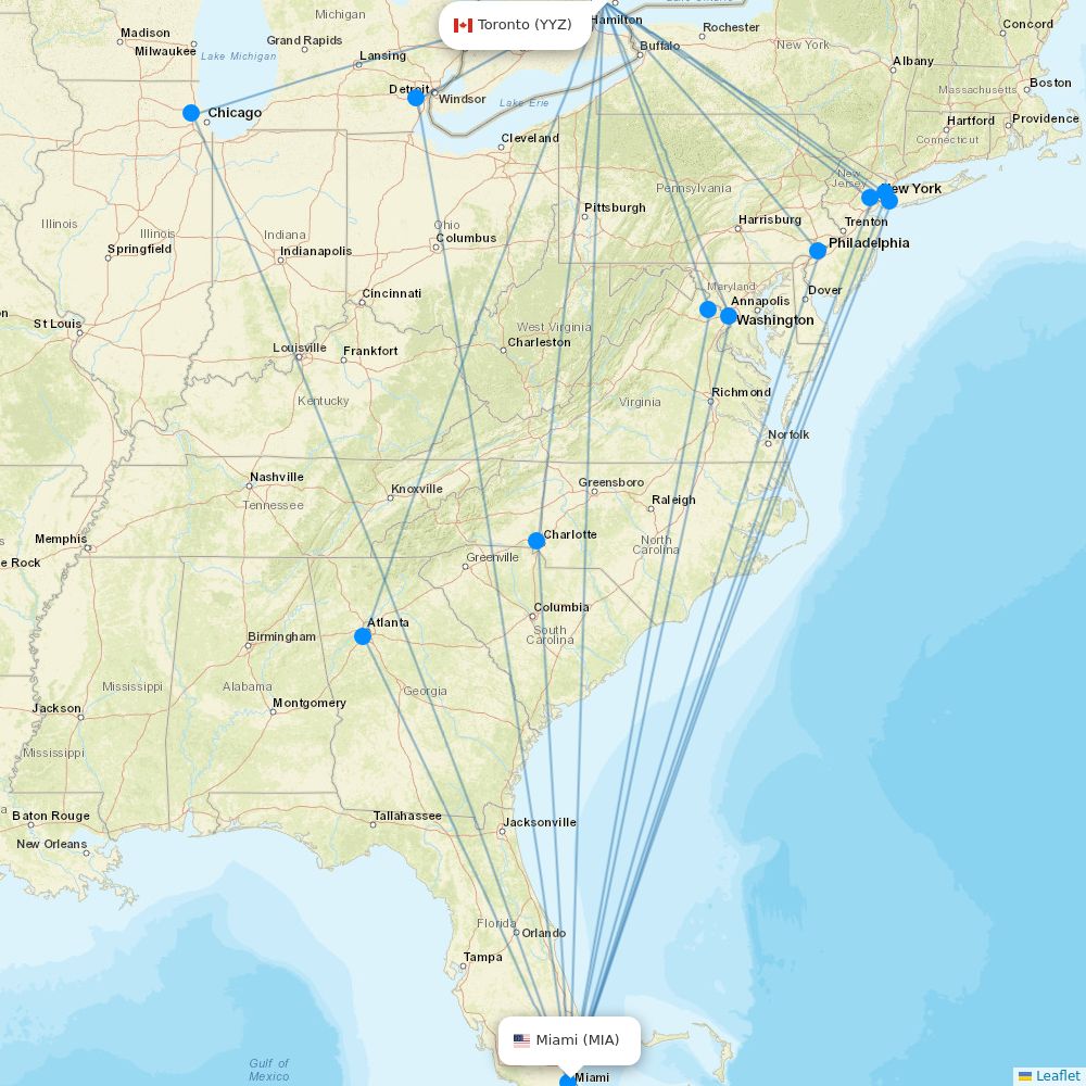 Air Canada routes 2025 – interactive map with all flights - Flight Routes