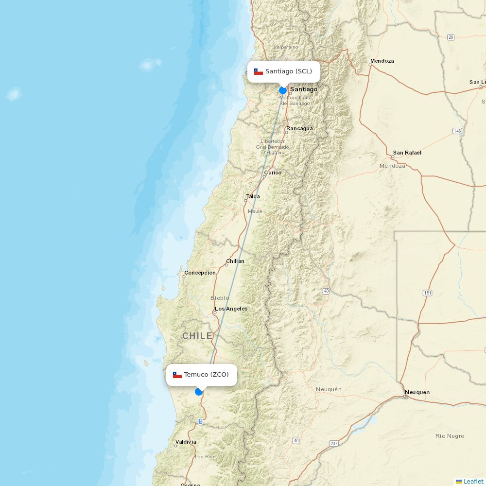 JetSMART airline routes (JA) - map - Flight Routes