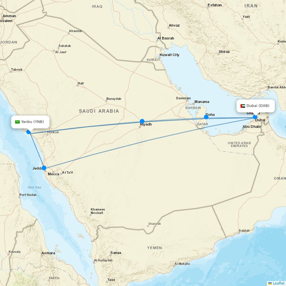 Flydubai routes 2025 – interactive map with all flights - Flight Routes