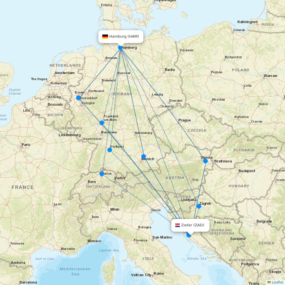 Swiss routes 2025 – interactive map with all flights - Flight Routes
