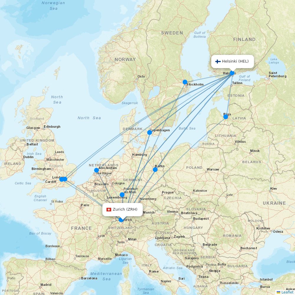Finnair routes 2025 – interactive map with all flights - Flight Routes