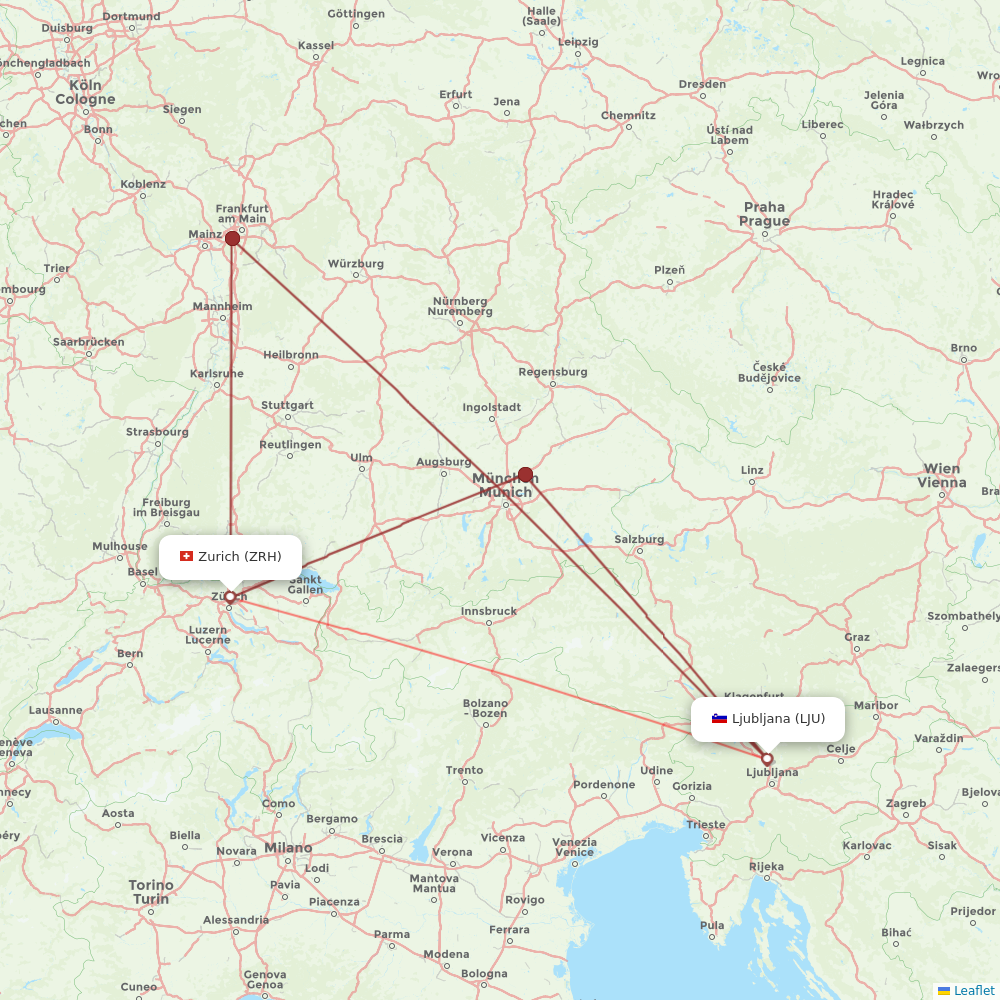 Swiss routes 2025 – interactive map with all flights - Flight Routes