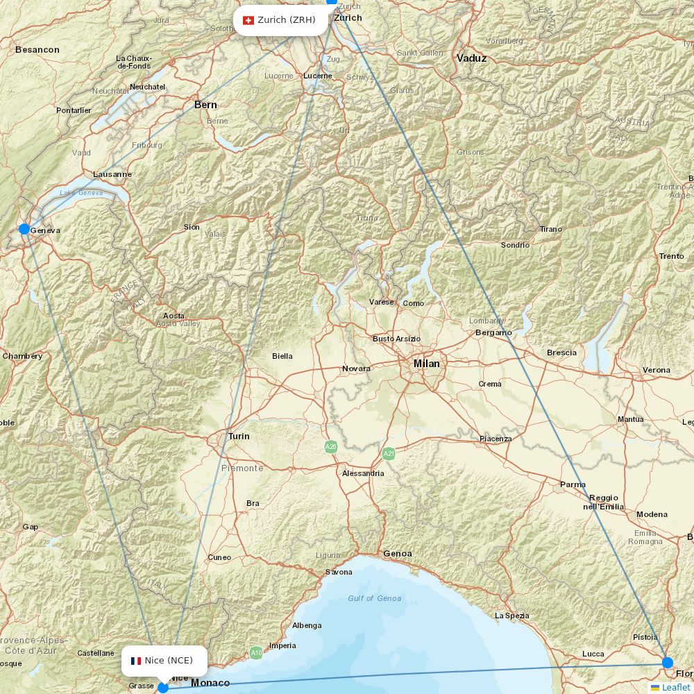 Swiss routes 2025 – interactive map with all flights - Flight Routes