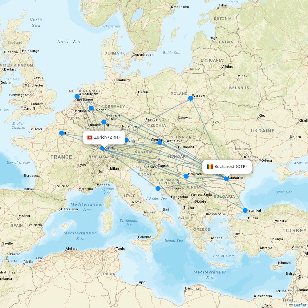Swiss routes 2025 – interactive map with all flights - Flight Routes